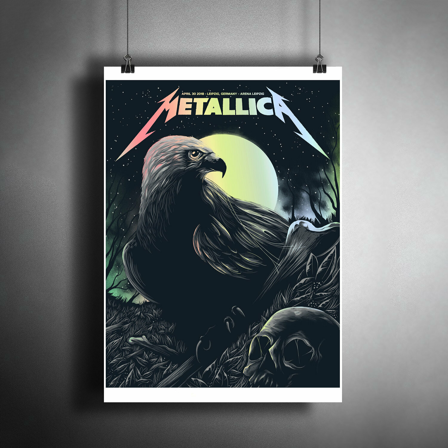 Постер плакат для интерьера "Музыка: Американская рок-группа Metallica (Металлика)" / Декор дома, офиса, комнаты, квартиры A3 (297 x 420 мм)