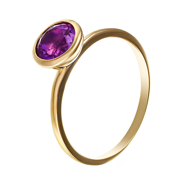 Кольцо, серебро, 925 проба, аметист