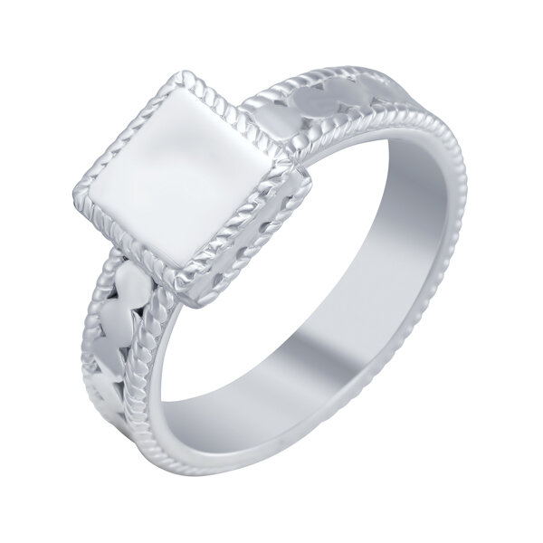 Перстень, серебро, 925 проба, родирование