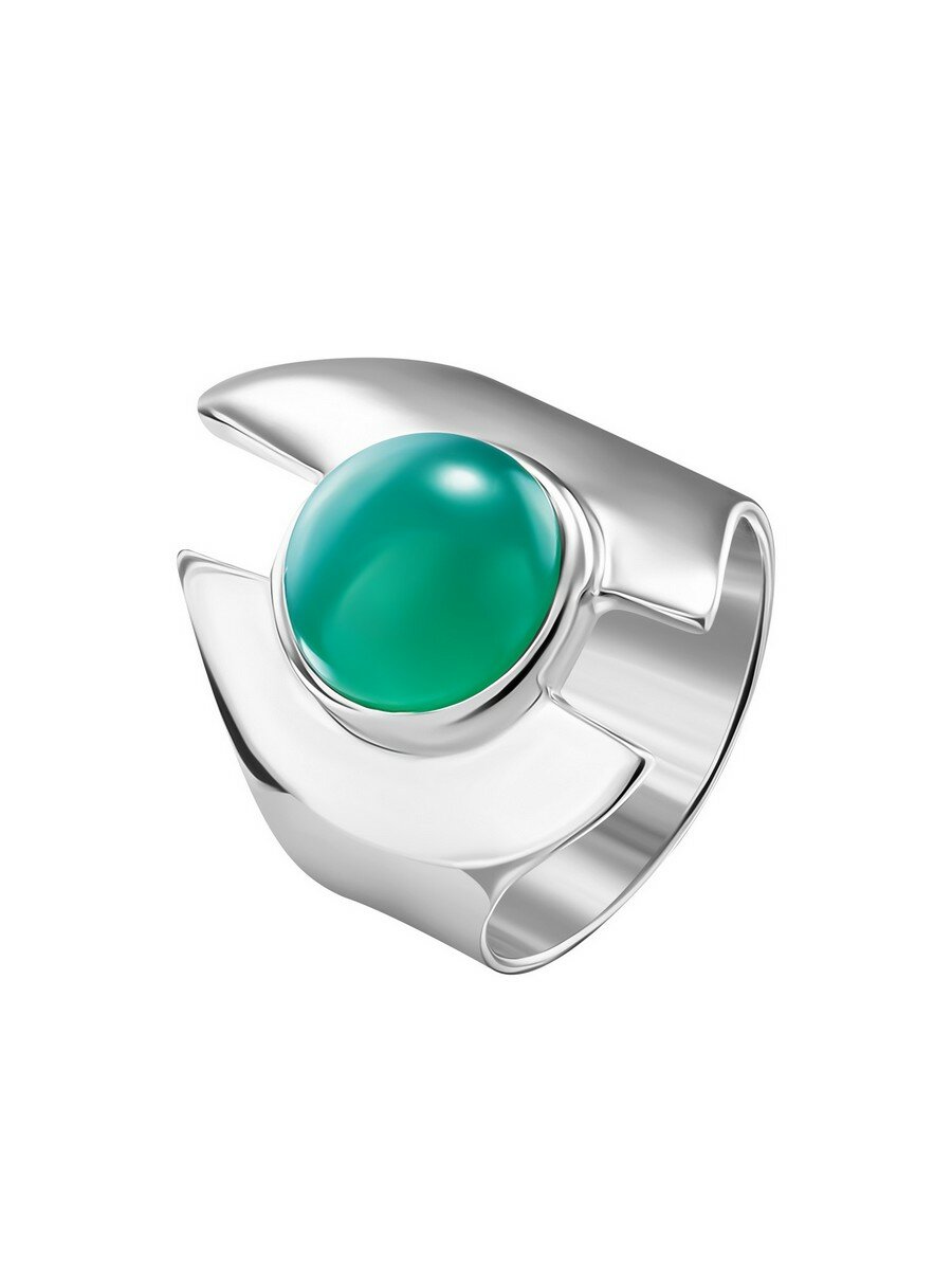 Кольцо, серебро, 925 проба, агат