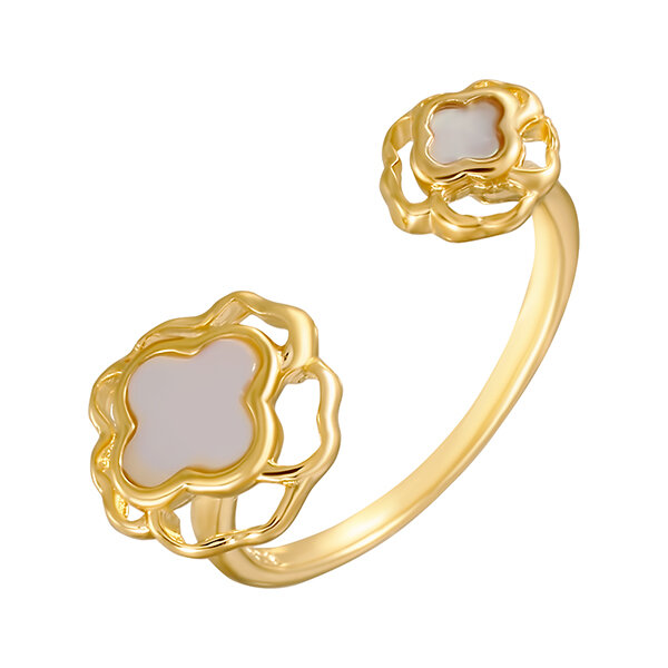 Кольцо, серебро, 925 проба, перламутр