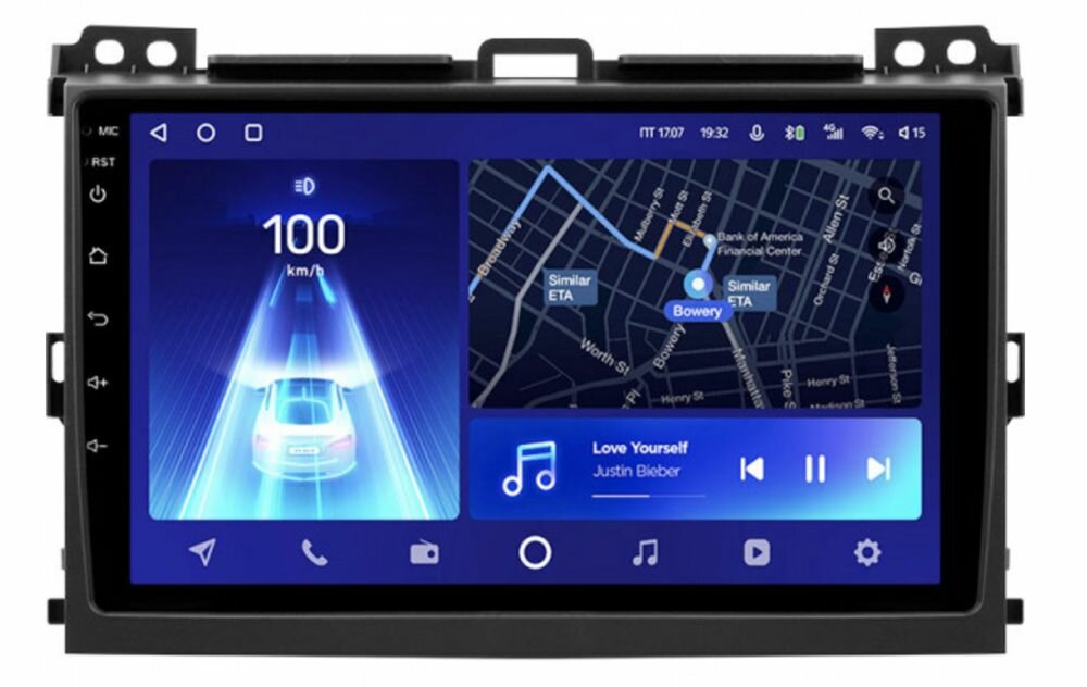 Автомагнитола с рамкой 2 din 9 дюймов для Toyota Prado 120 2005-2009 / Android 6Gb+128Gb / GPS / Поддержка сим-карты / Камеры 360 гр./ Встроенные кулер охлаждения