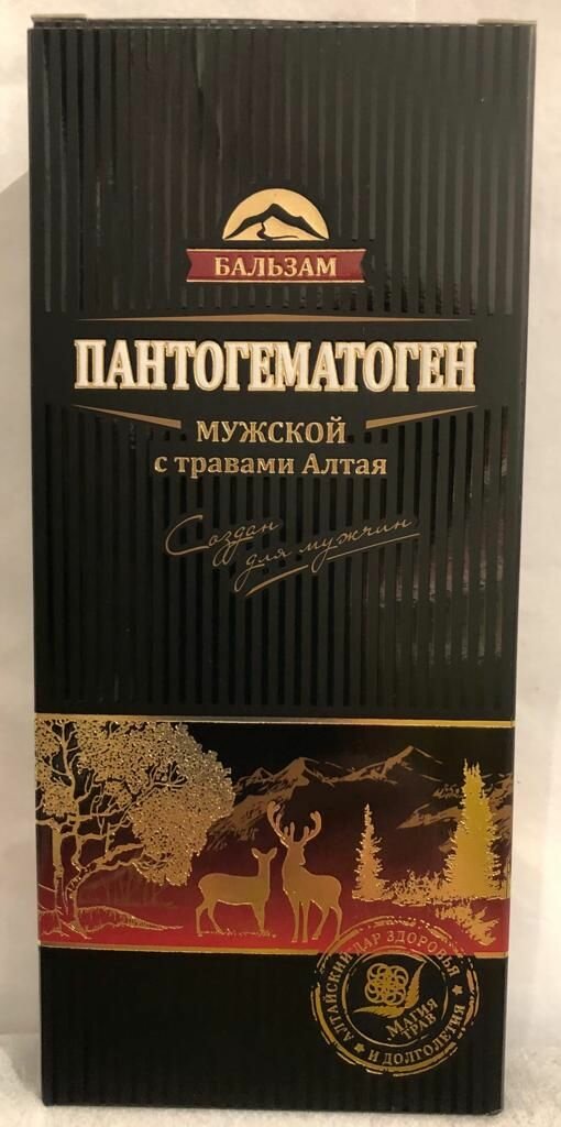 Алтайские Бальзамы Пантогематоген- Мужской с алтайскими травами.