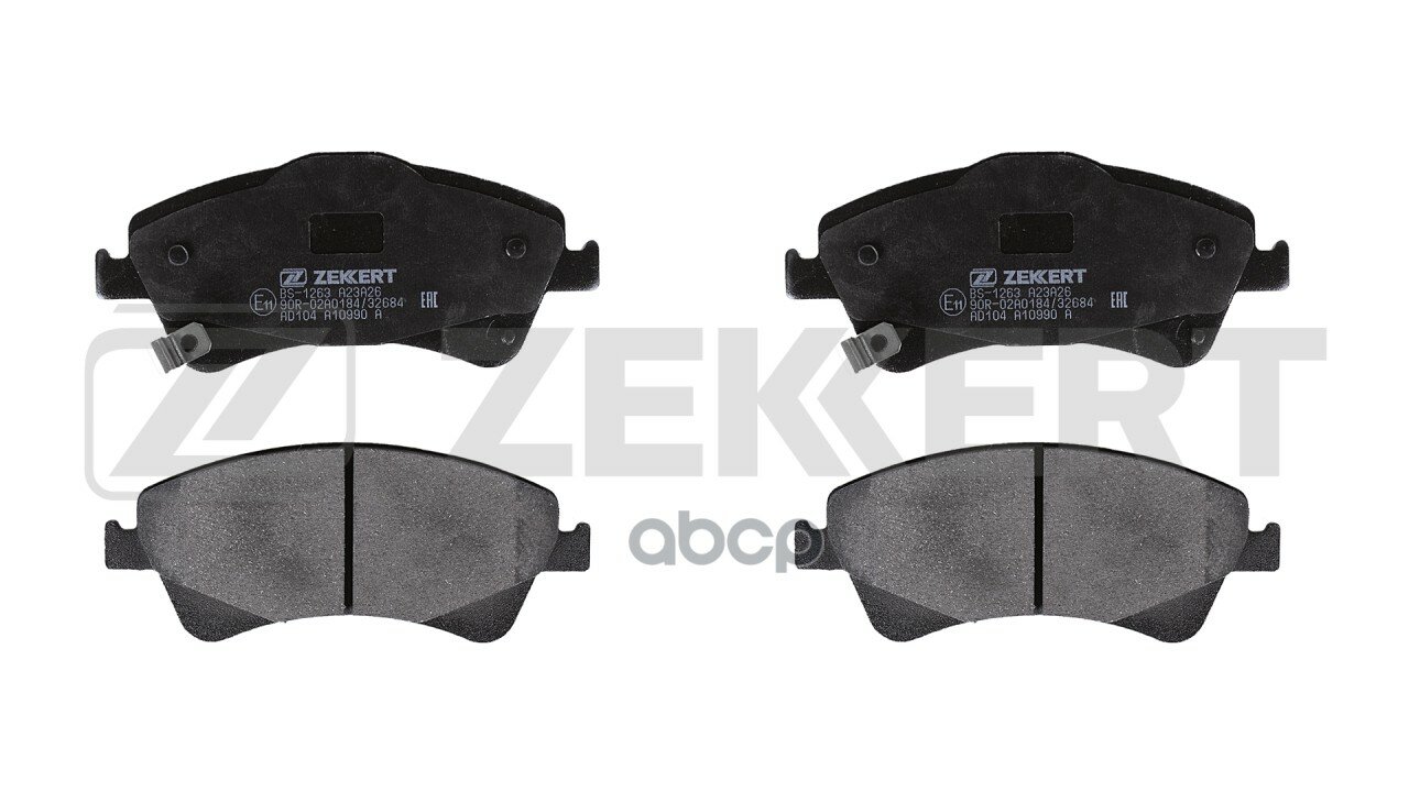 Колодки Тормозные Передние Toyota Auris (E150 E180) 07- Avensis (T270) 08- Corolla (E140 E150) 06 Zekkert арт. bs-1263