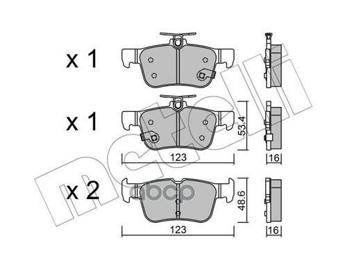 Колодки торм. зад. Metelli арт. 22-1040-0
