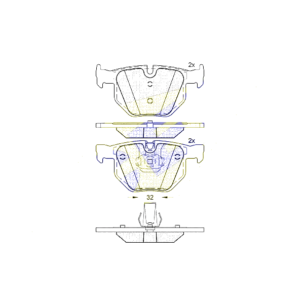ICER 181685-202 (34216776937) 181685-202 колодки дисковые задние\ BMW (БМВ) x5 3.0d 07