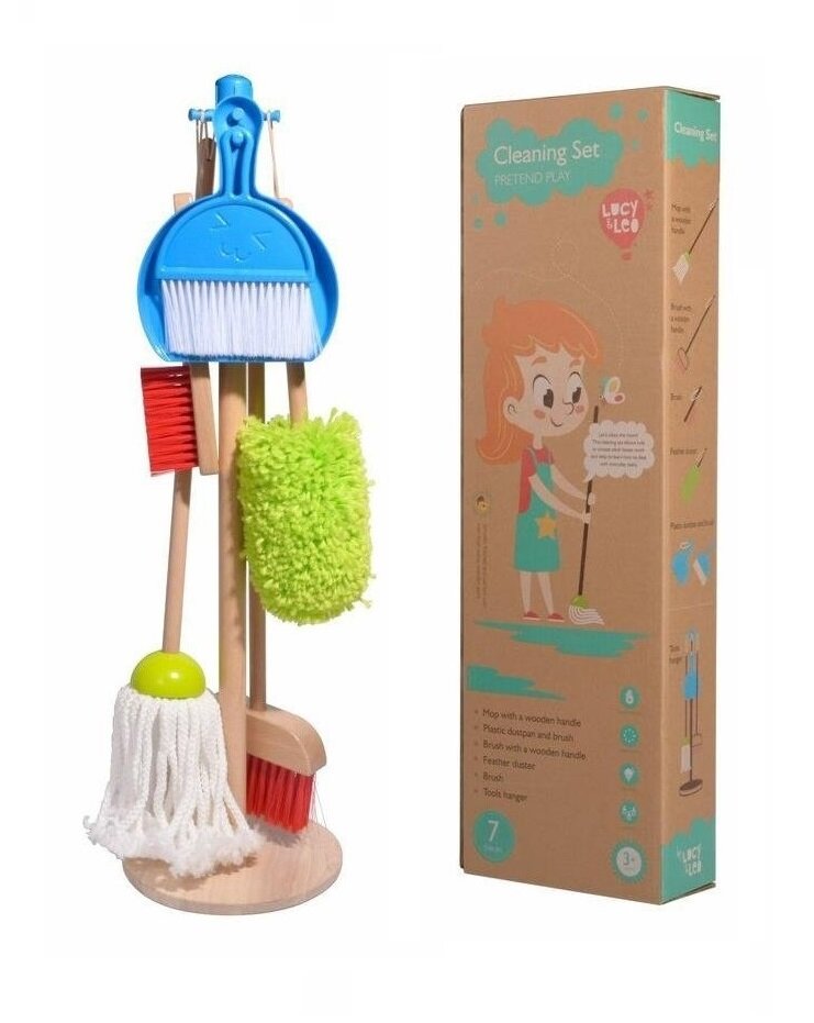 Деревянная игрушка "Набор для уборки"