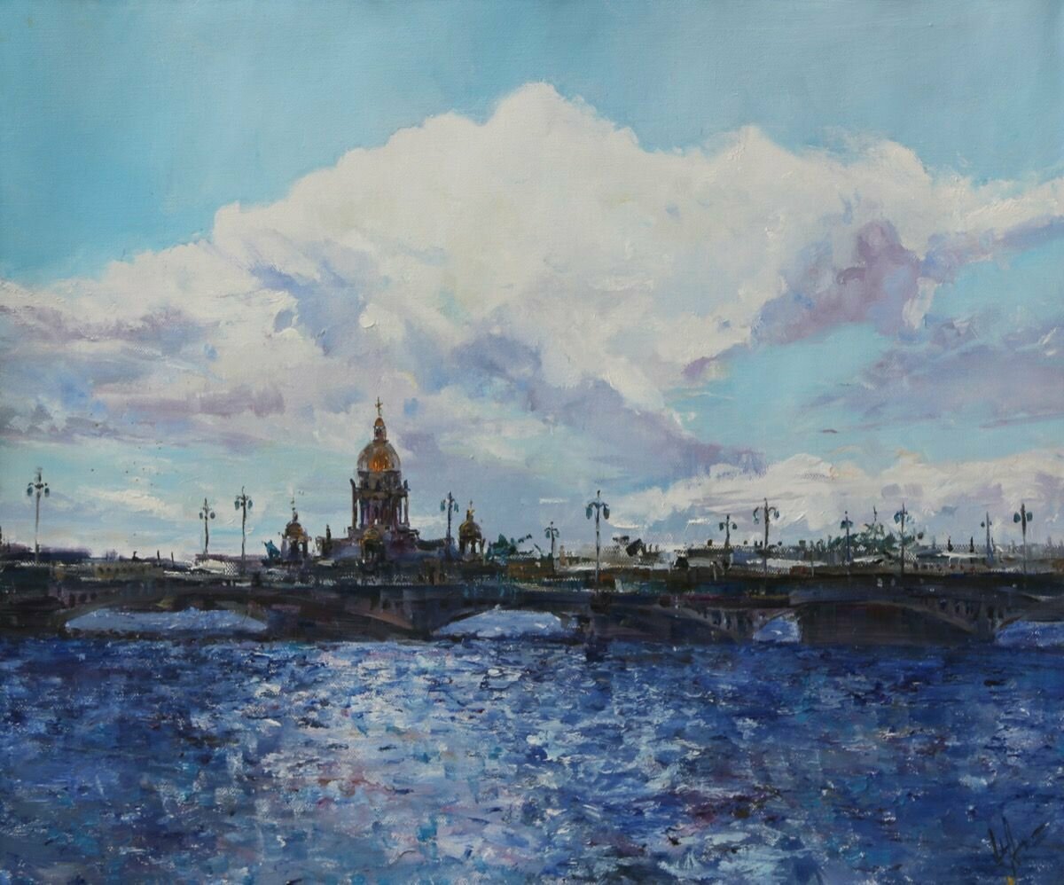 Картина маслом "Исаакиевский собор" 50х60см