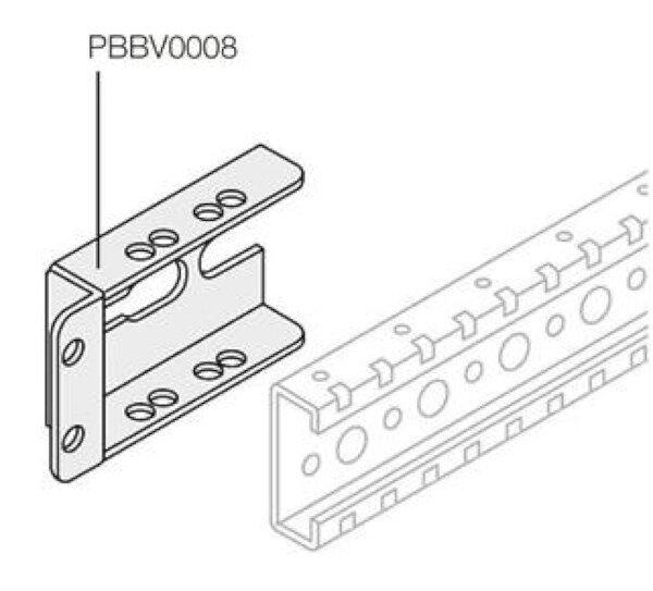 1STQ007430A0000; Уголок для вертикальных шин сбоку шкафа (8шт) ABB