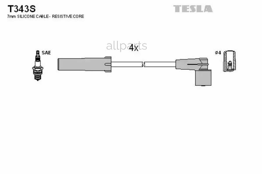 TESLA T343S Провода в/в ГАЗ 2705 TESLA T343S