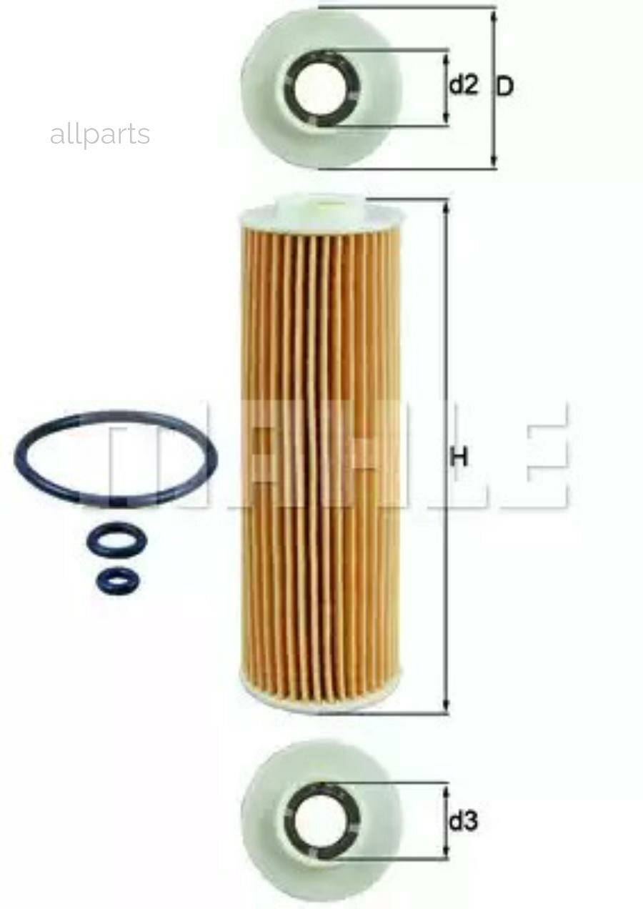 MAHLE OX183/5D1 ECO Фильтр масляный