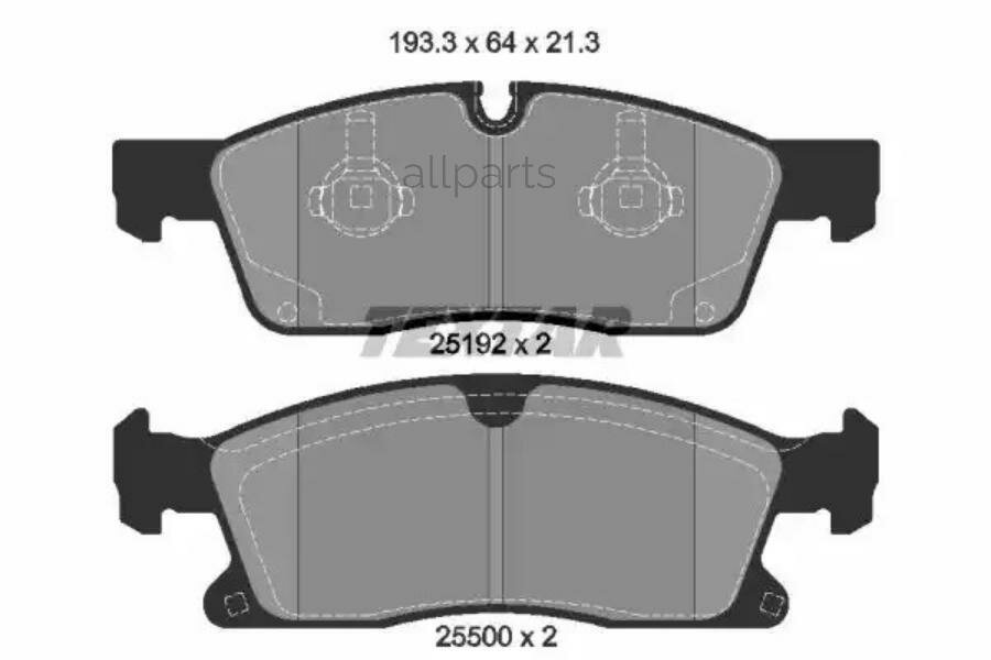 TEXTAR 2519202 Колодки передние с противошумной пластиной Q+ MB W166 TEXTAR 2519202