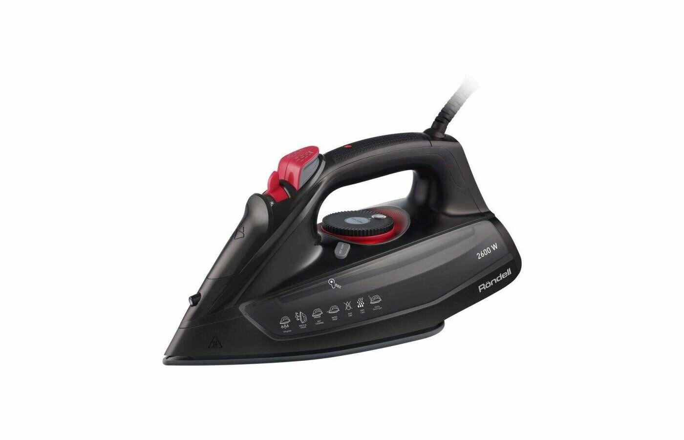 Утюг Rondell RDE-2000, вертикальное отпаривание, 2600 Вт, черный