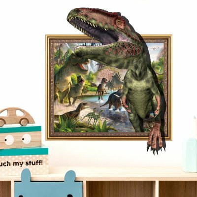 Наклейка интерьерная на стену «Динозавр 3Д»