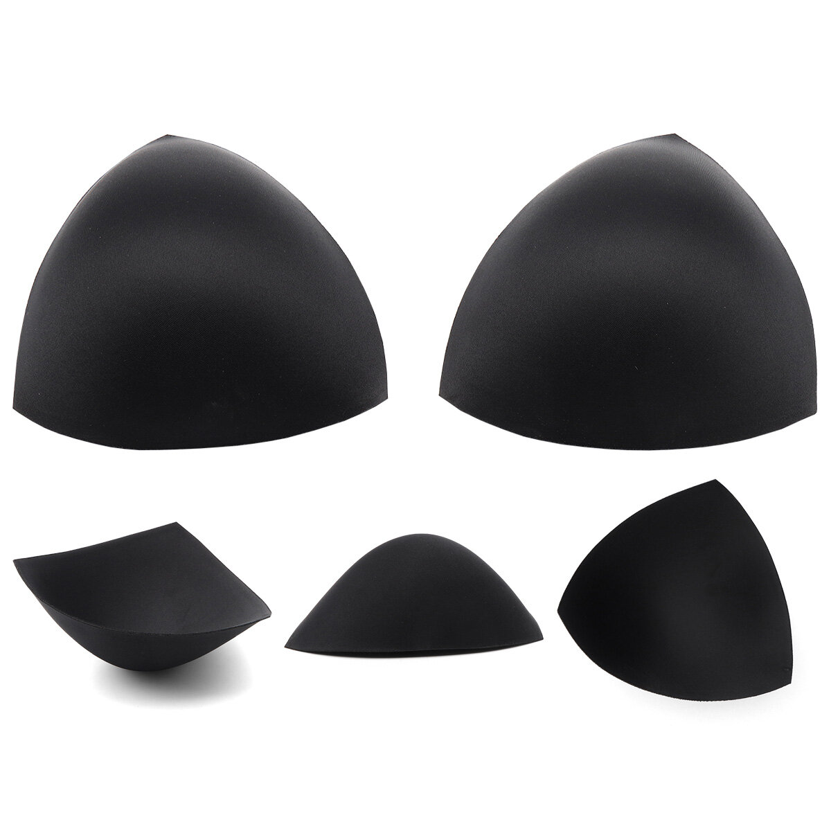 Чашки для бюстгальтера треугольные без уступа с равномерным наполнением, FN-20, размер 4 (110-115) (170 черный) 1 пара