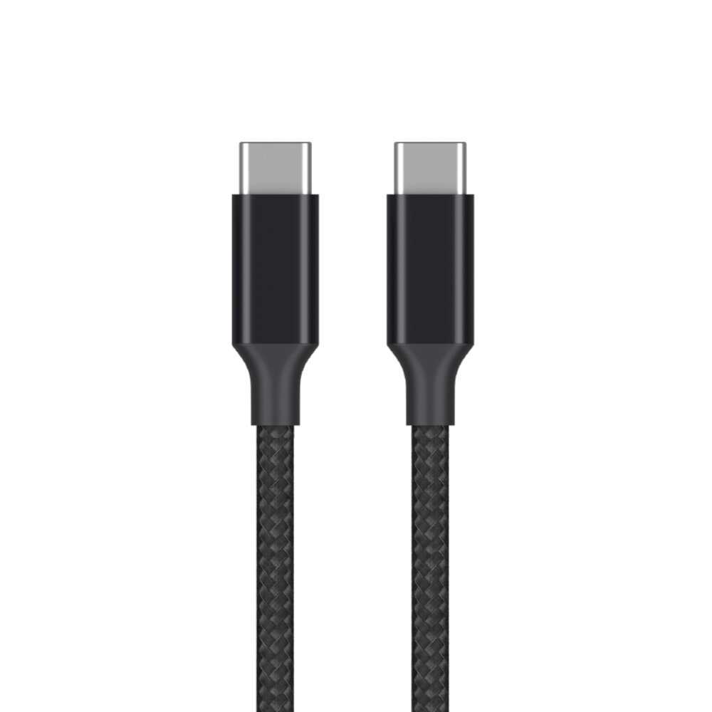 Кабель для зарядки смартфона Type-C - Type-C, 3A, 1 м, черный, нейлон, ахха 7265