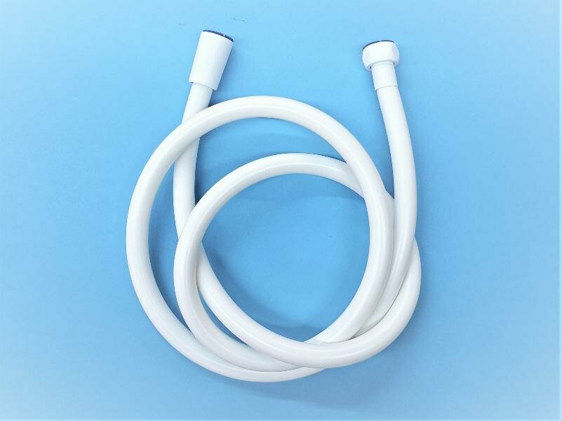 Белый силиконовый шланг G1/2x1/2 L=1.5m смесителя душевой кабины, Aqualux