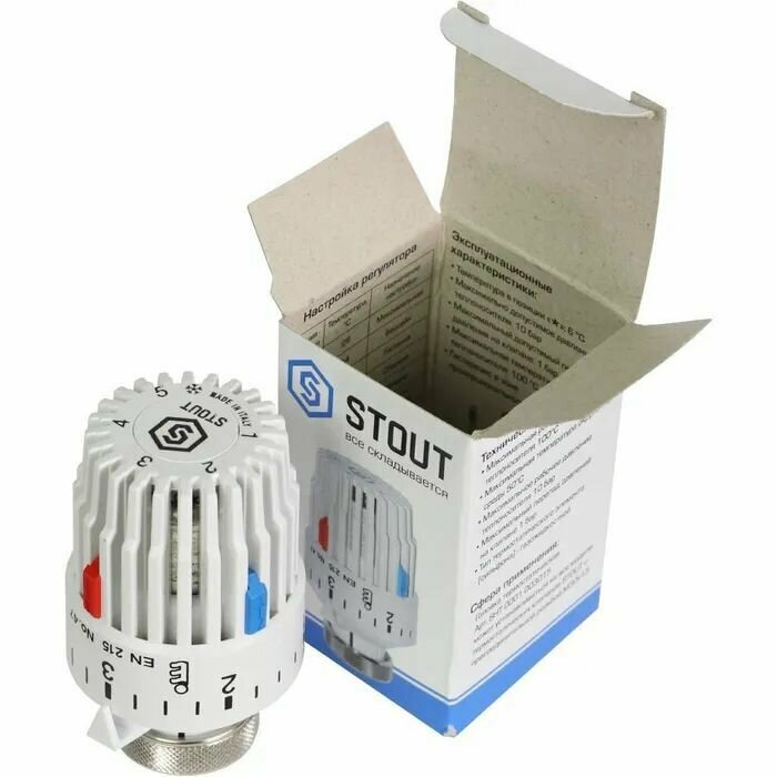 Термостатическая головка STOUT M30x1,5 (газовая)