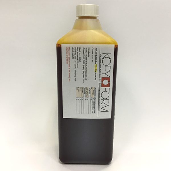 Пищевые чернила Kopyform, жёлтый , для струйных принтеров, 1 л