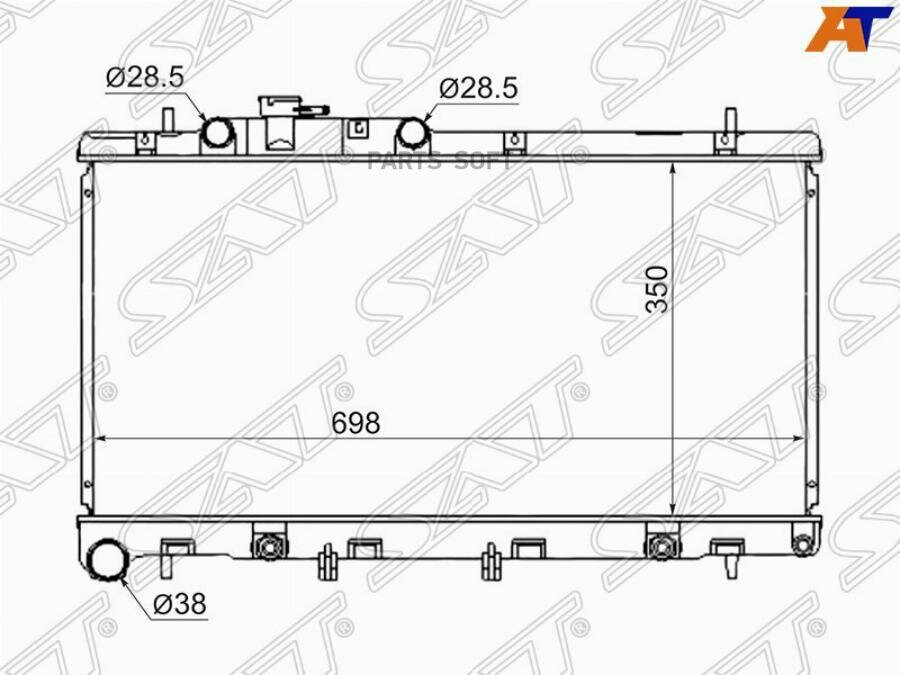 Радиатор Subaru Legacy 98-03 / Outback 98-03 SAT SB0005-3.0 | цена за 1 шт