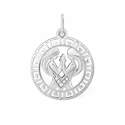 Подвеска, серебро, 925 проба, родирование, фианит