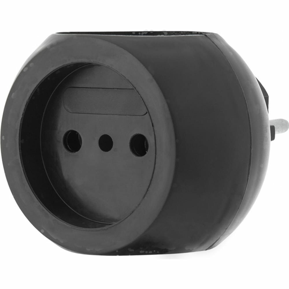 Rexant 11-1063-1 Тройник электрический «Шар» 220 В 6 А черный
