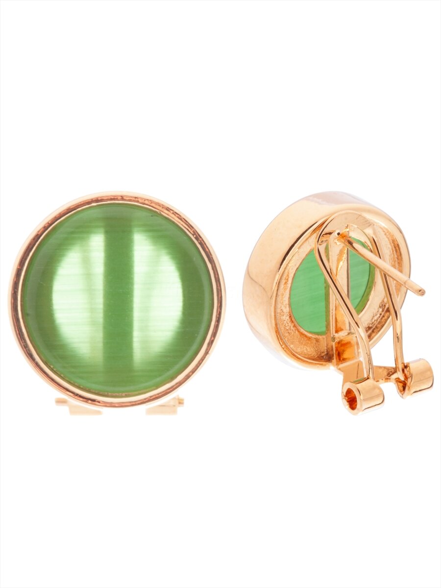 Серьги, кошачий глаз