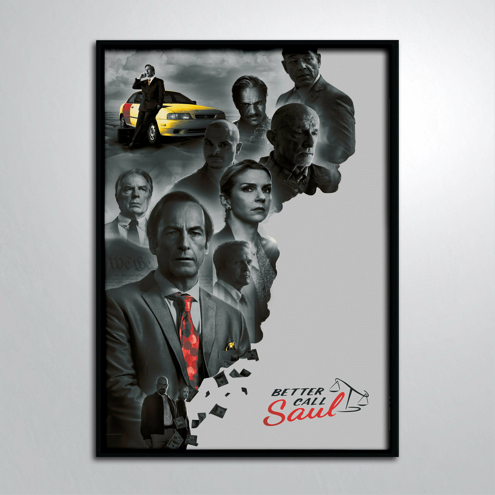 Постер в раме/Лучше звоните Солу Боб Оденкёрк Аппликация Дым Better Call Saul