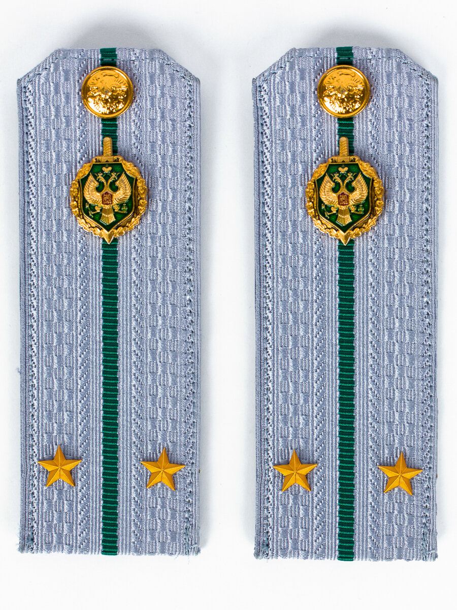 Погоны Пограничной службы Пс Фсб в сборе картон на рубашку звание Лейтенант 14х5см