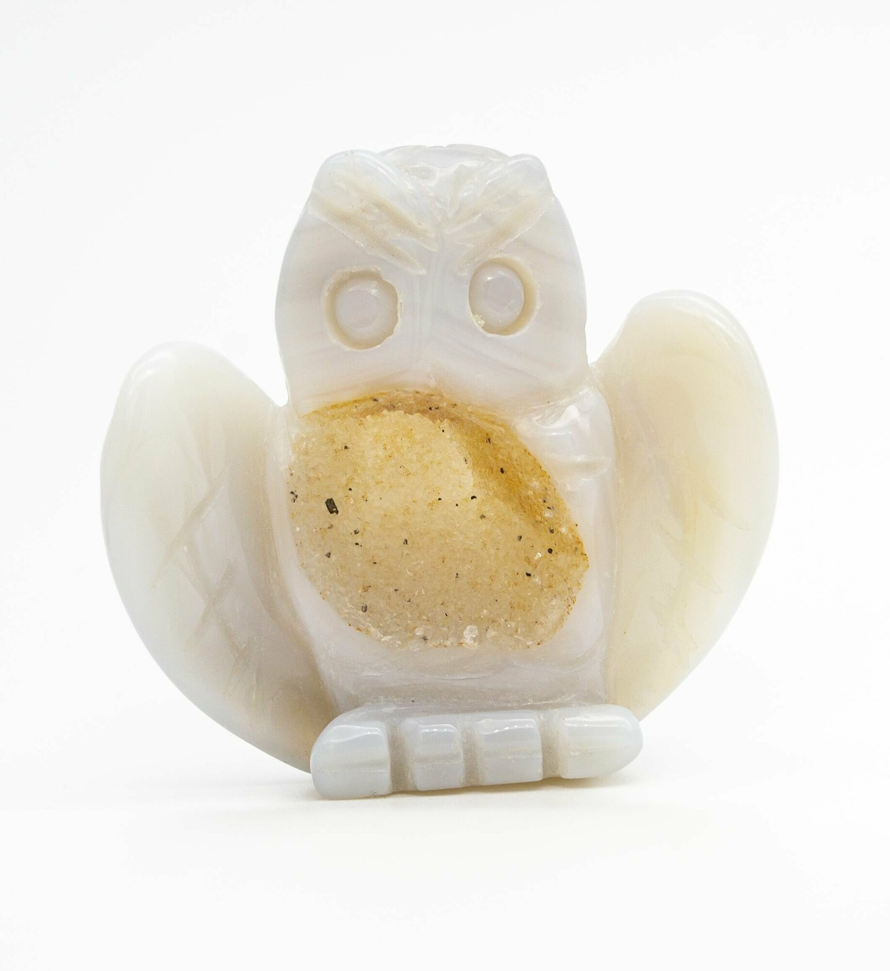 Статуэтка совы из агата (жеода) 16