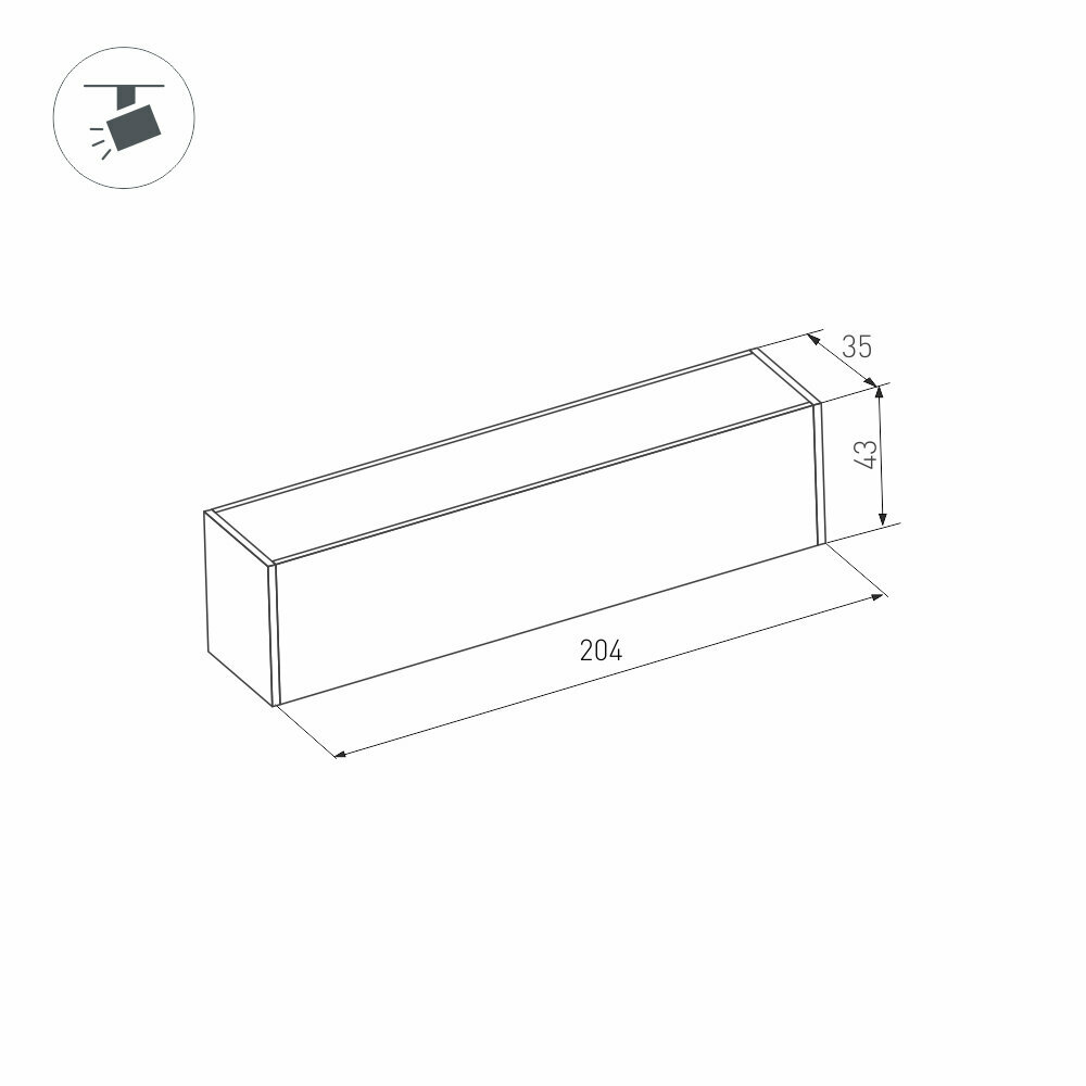 Светильник Arlight Светильник MAG-FLAT-45-L205-6W Warm3000 (BK, 100 deg, 24V, DALI) (Arlight, IP20 Металл, 3 года)
