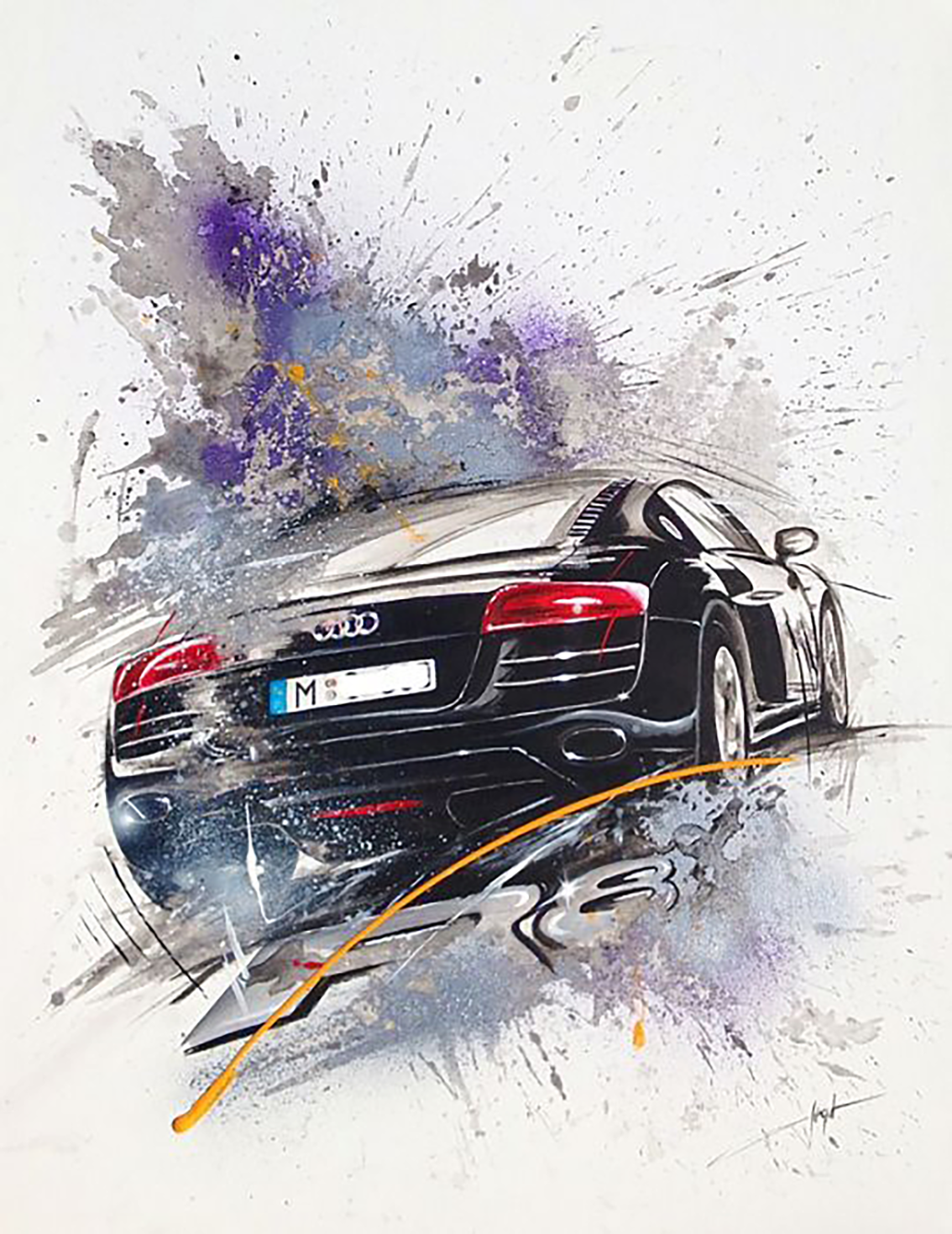 Картина по номерам "Ауди" 40х50 см, хлопковый холст на подрамнике, акрил, Hobby Home