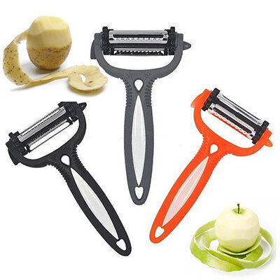 Овощечистка универсальная 3в1 для овощец и фруктов, нержавеющая сталь