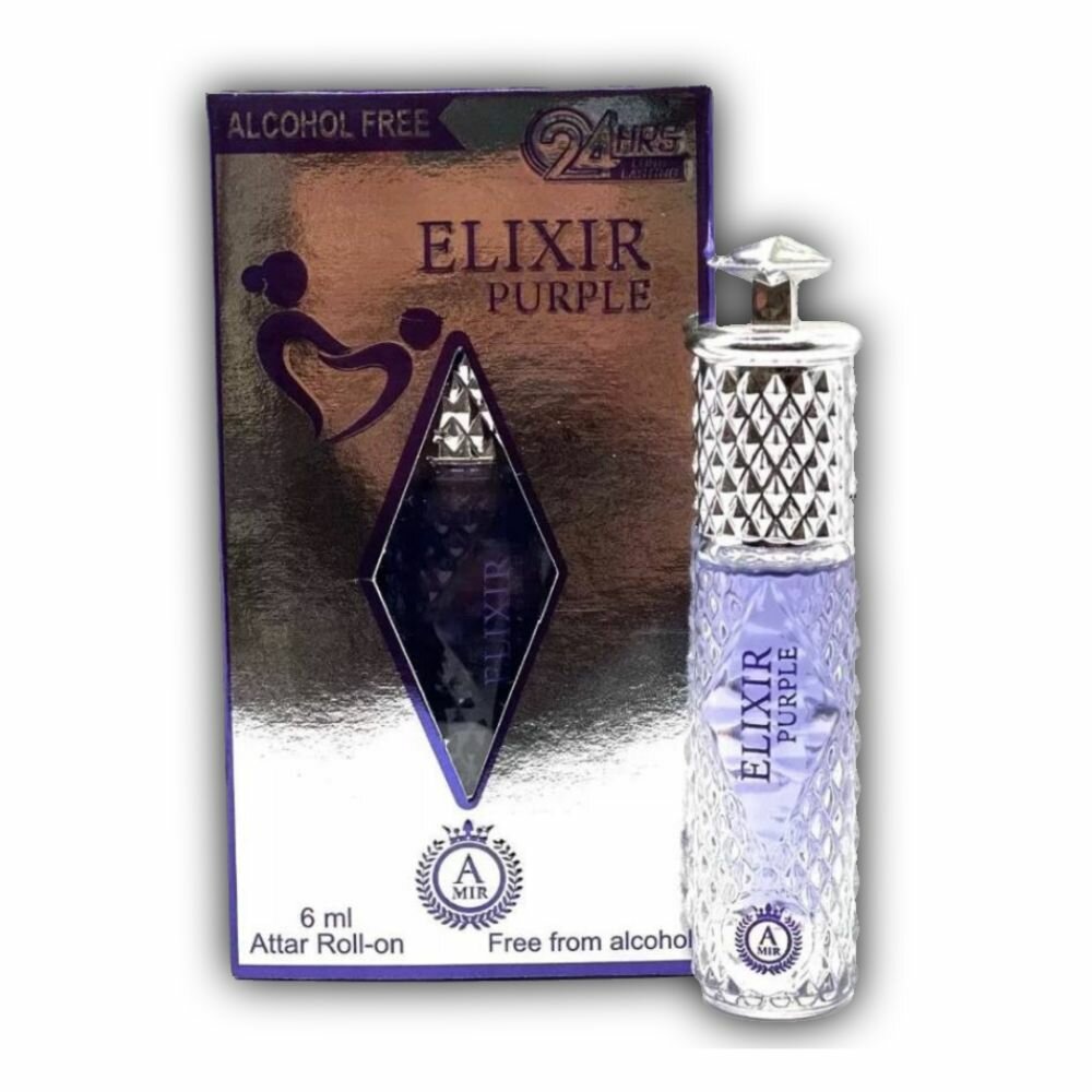 Масляные духи Amir Elixir Purple, мужские, 6мл, арабский парфюм.