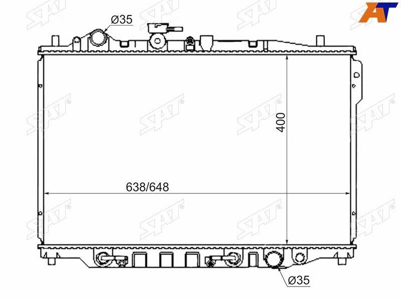 . SAT Радиатор охлаждения двигателя для Mazda 626 87-97 / Capella 87-97