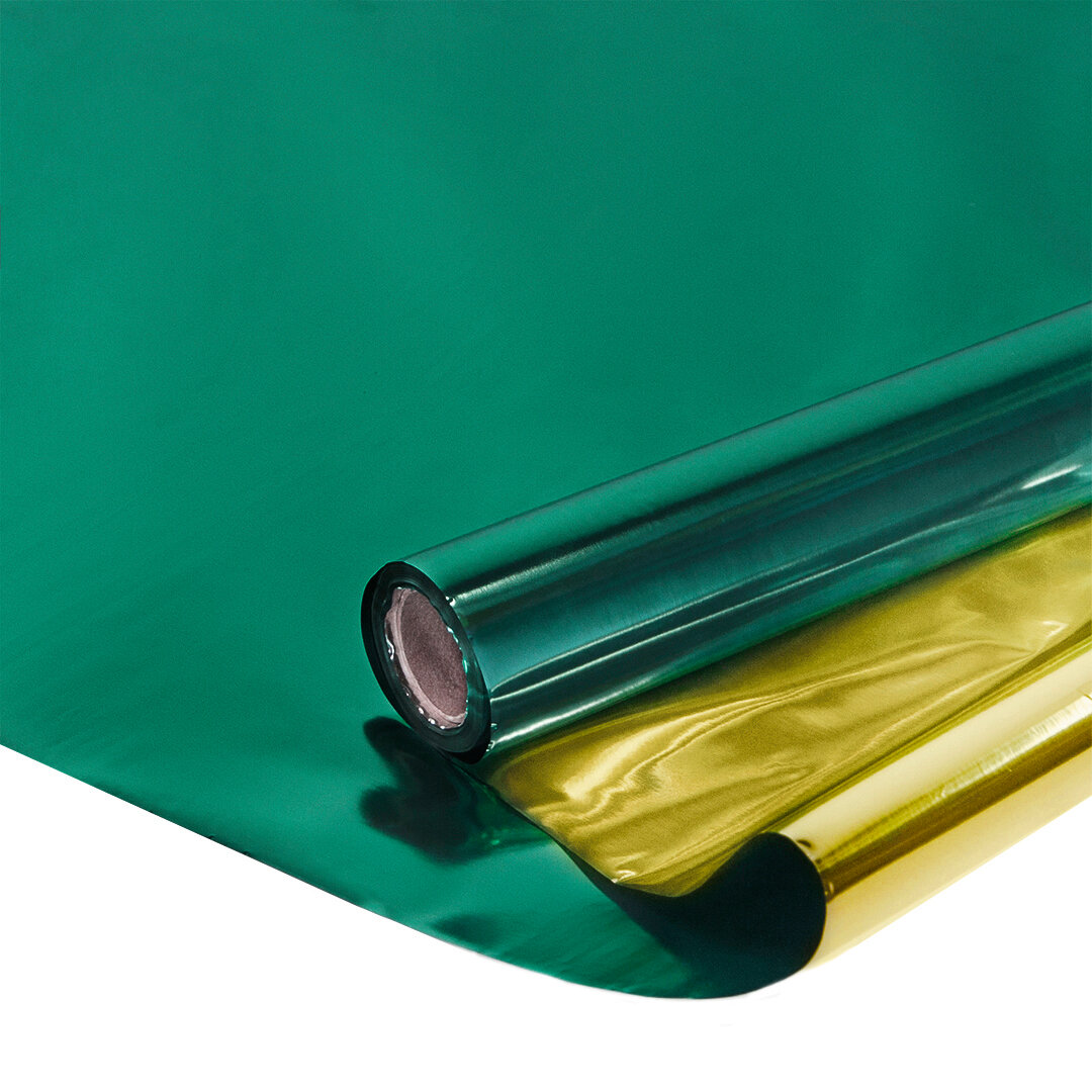 Полисилк (1*20 м) Изумрудный/Золото, 1 шт.