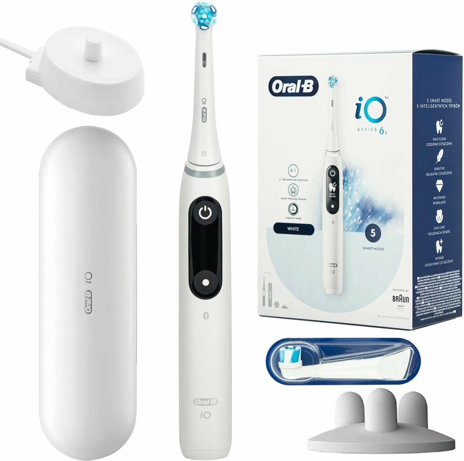 Электрическая зубная щетка Oral-B iO Series 6s, белая