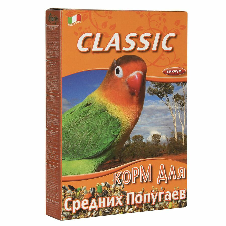 Корм Fiory Classic, для средних попугаев, зерновой, Италия, 650г