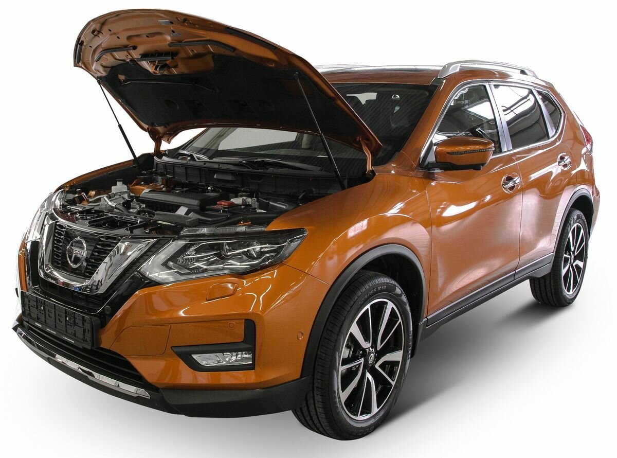 Газовые упоры капота АвтоУпор для Nissan X-Trail T32 2015-2018 2018-н. в, 2 шт, UNIXTR021
