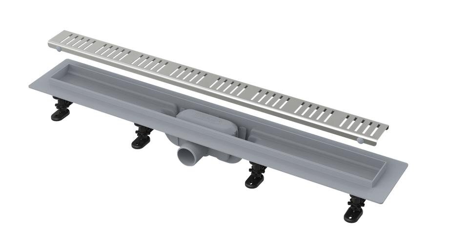 Водоотводящий желоб с порогами для перфорированной решетки Alcaplast APZ10-650M