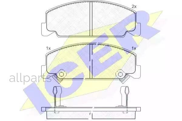 ICER 180609 Колодки торм. дисковые