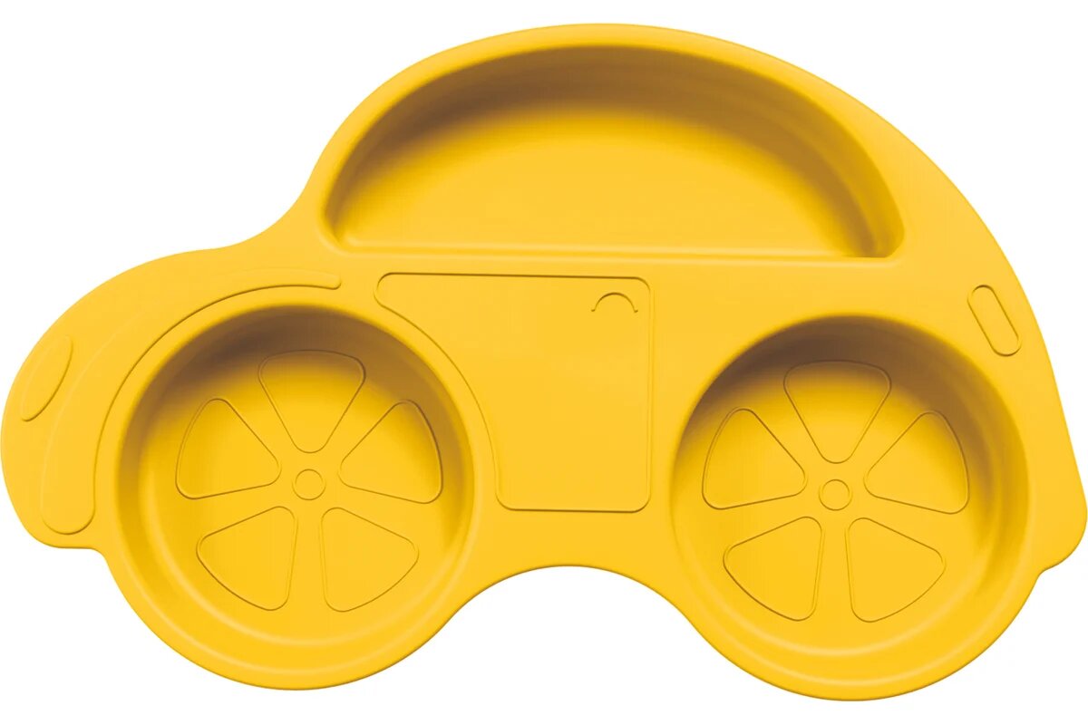 Silihome Тарелка детская «машина», желтый КК2069