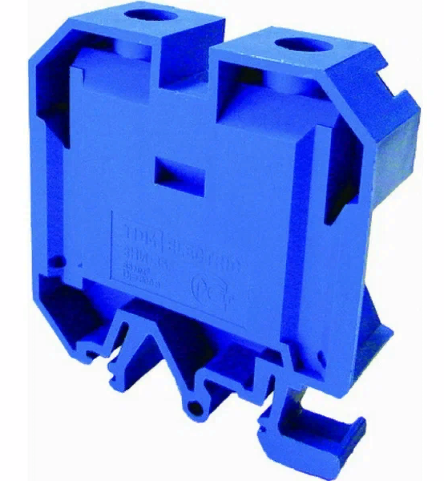 Клемма для проводов TDM Electric / ТДМ Электрик ЗНИ-2.5 (JXB25А) наборная, корпус огнестойкий полиамид, 41.5х5мм, синий, 1шт. / зажим