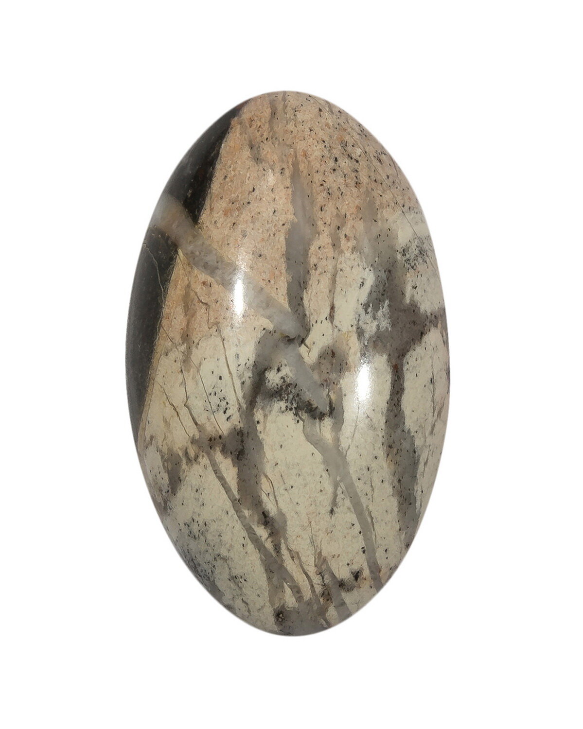 Яшма, кабошон из минерала, размер: 38х22х8 мм, натуральный камень.