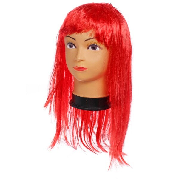 Парик карнавальный Серпантин "Роскошь" 50 см, 120 г, цвет красный