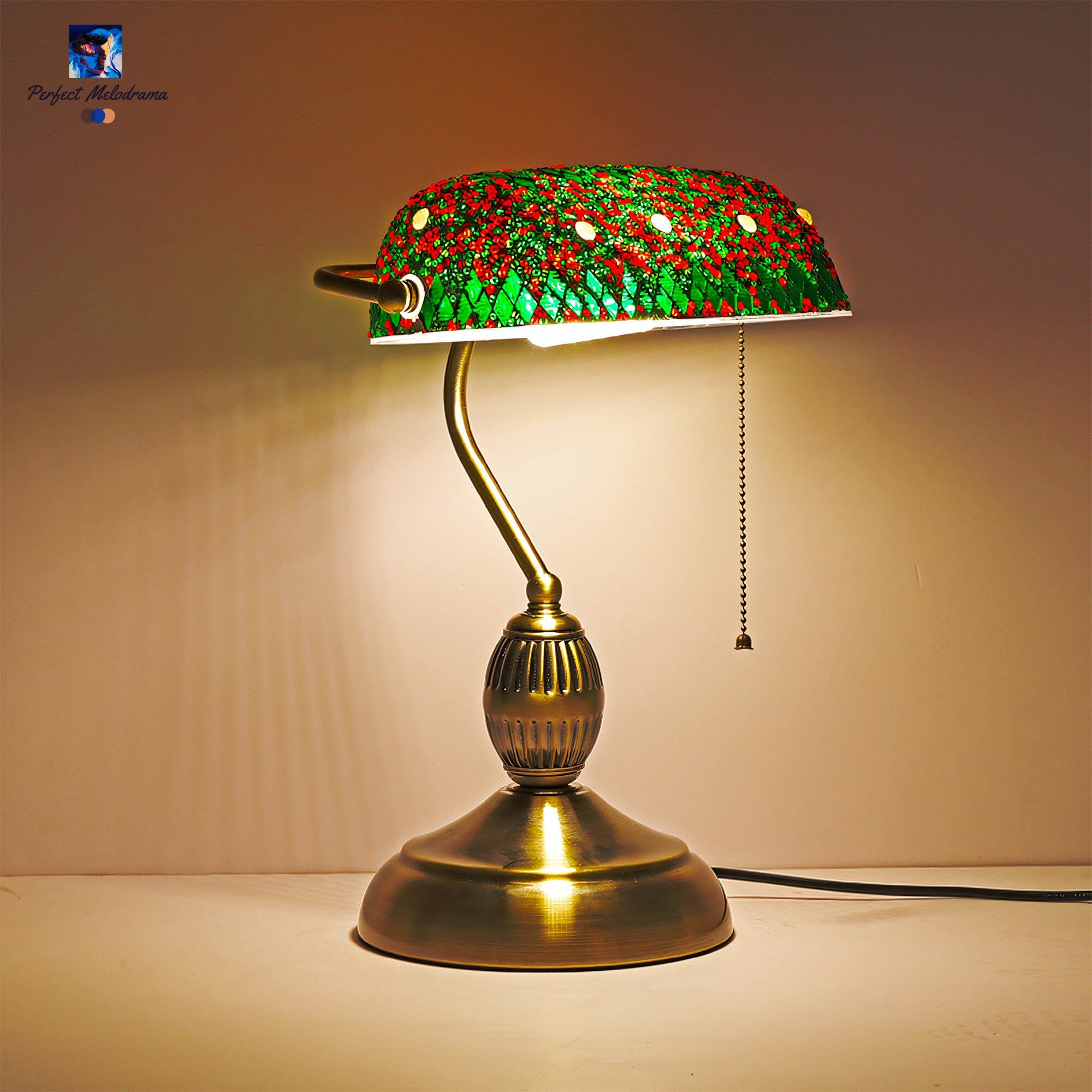 Настольная Лампа Тиффани/Винтажная лампа настольная /ретро витражная,36cm