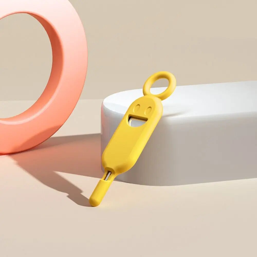 2 в 1, игла для удаления SIM-карты, с защитным держателем Yellow