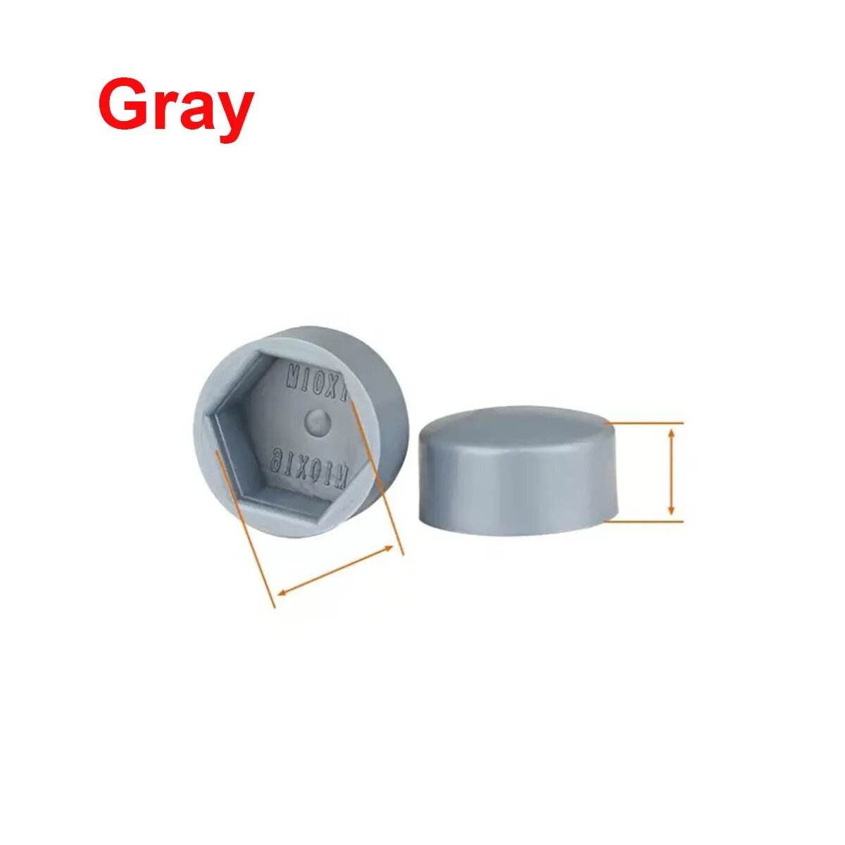 Пластиковые защитные колпачки для гаек M5-M30 20pcs 13X10XM8, Grey
