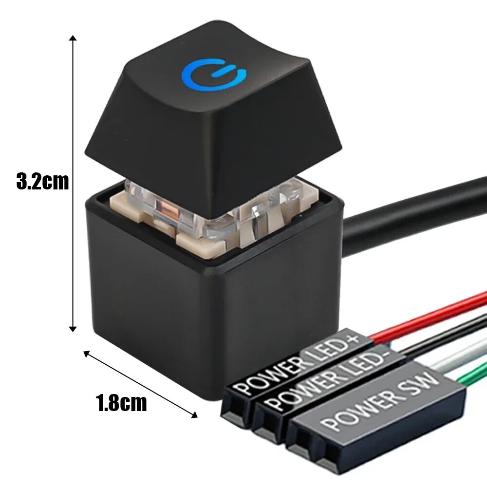 Настольный переключатель питания с подсветкой для ПК Black Set