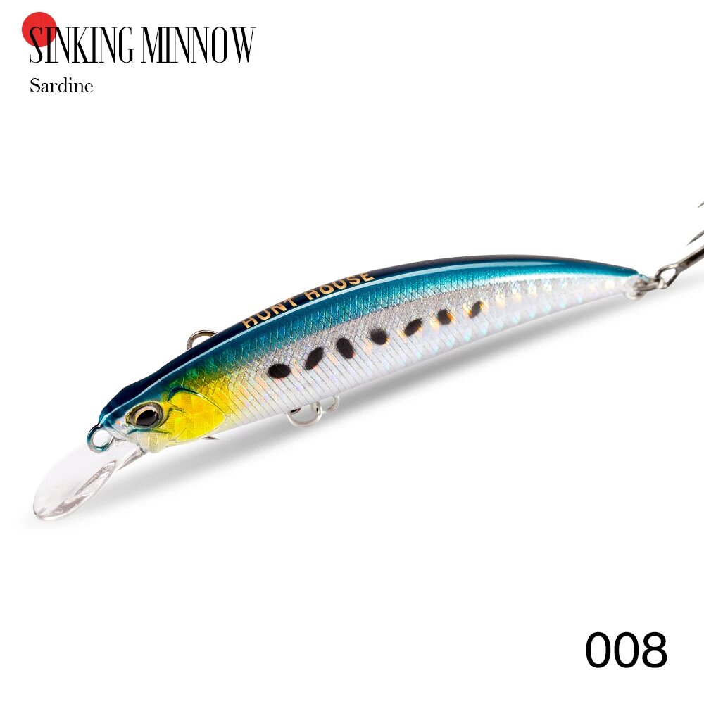 Hunthouse LW433 Ryuki Minnow Воблер 60/7, 80/13, 95/16 г 95mm 16g, 008